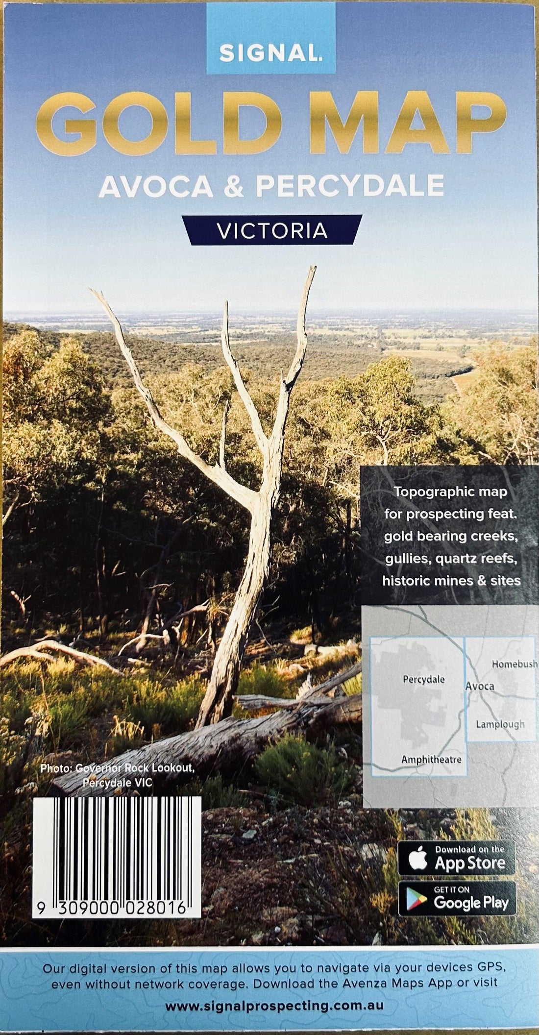 Signal Gold Map Avoca & Percydale – Coiltek Gold Centre